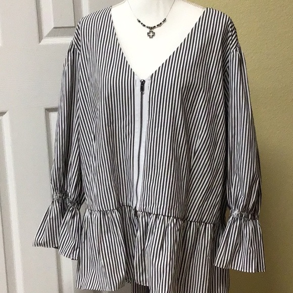 Ashley Stewart | Tops | Ashley Stewart Zip Front Tunic Top 26 | Poshmark
